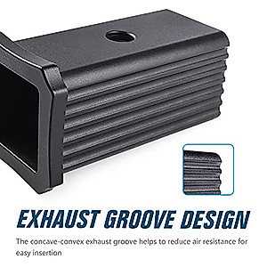 EliteTool Upgraded 2-1/2 inches Class V to 2 inches Class III&IV Trailer Hitch Adapter - Heavy Duty 2.5" to 2'' Reducer Sleeve Insert Receiver Converter for Bike Rack and Cargo Carriers