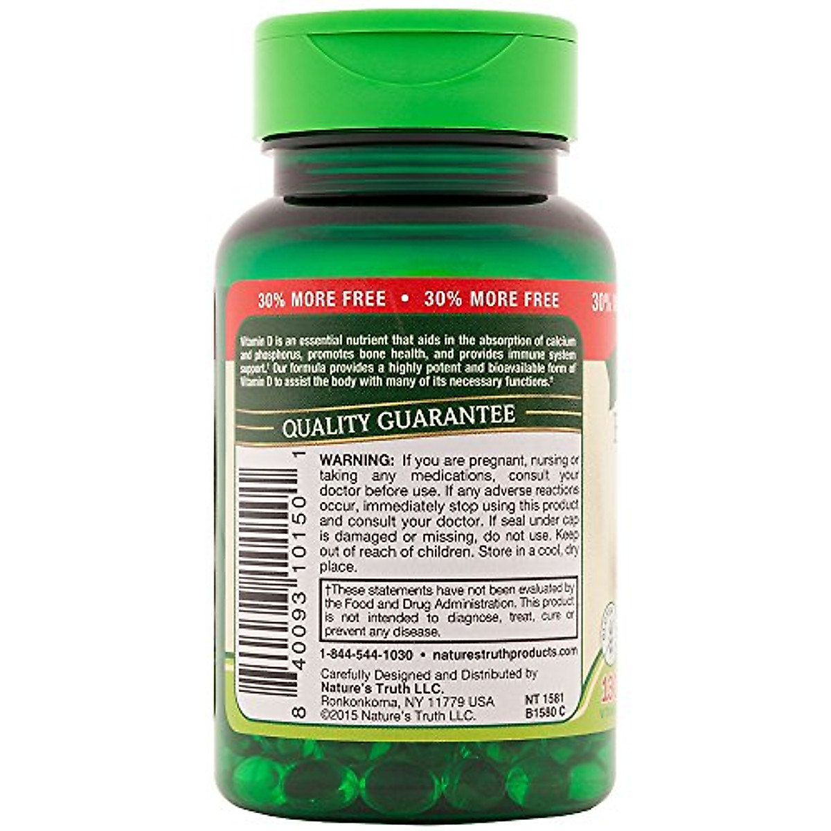 Nature's Truth Vitamin D3 1000 iu, 130 Count (Pack of 3)