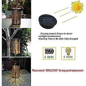 Gifts for Women, Kwaiffeo Solar Lanterns for Garden Patio Yard Decor, Retro Solar Table Lights with 4 Solar Top Panels, Birthday Gifts for Women, Gifts for Mom Grandma Teacher, 2 Pack