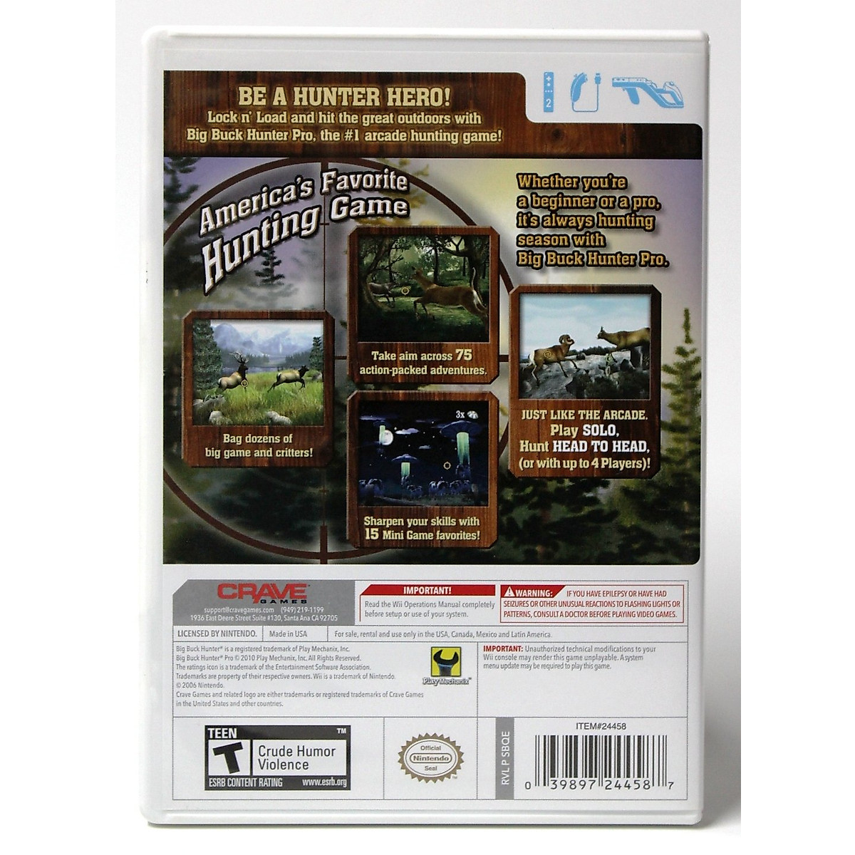 Big Buck Hunter Pro - Software Only - Nintendo Wii