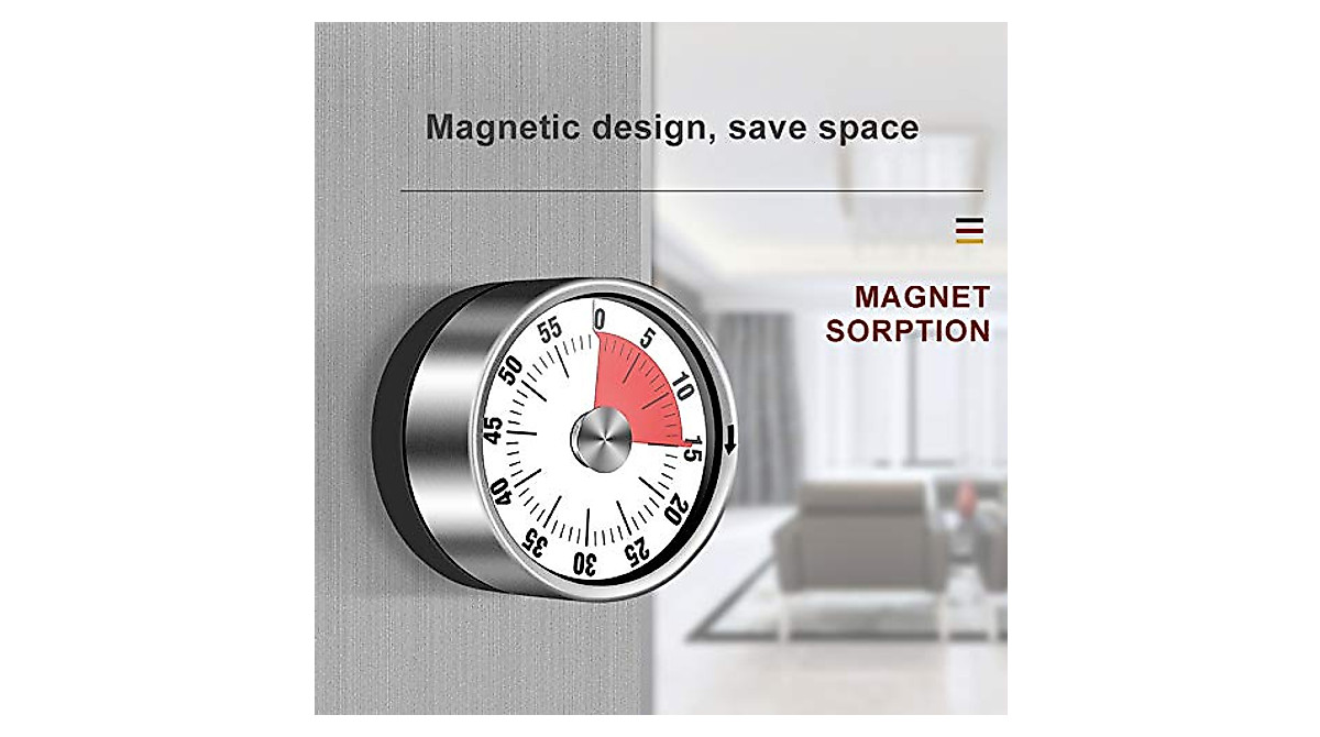 Home Timer Student Learning Office Countdown Timer Mechanical Stainless ...