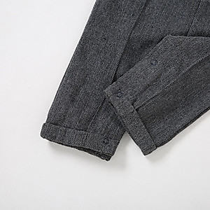 WESIDOM Baby Boy Suit Outfits Set 3pcs,Infant Tuxedo Long Sleeve Gentleman Wedding Jumpsuit & Vest Coat & Beret Hat