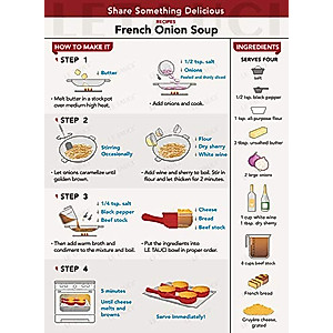 LE TAUCI French Onion Soup Bowls With Handles, 15 Ounce for Soup, chili, beef stew, Set of 4, White