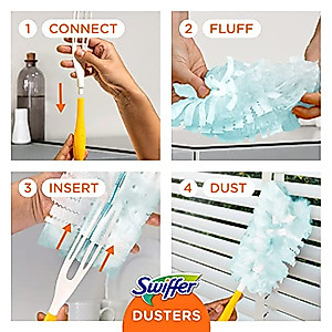 Swiffer Dusters, Ceiling Fan Duster, Multi Surface Refills with Febreze Lavender, 18 Count