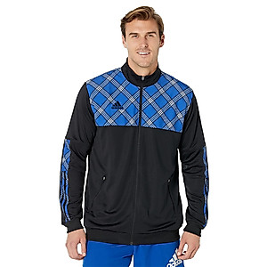 adidas Men's Standard Tiro Track Jacket, Black/Team Royal Blue, Small