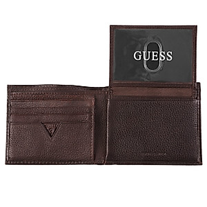 Guess Mens Textured Bi-Fold Passcase Wallet