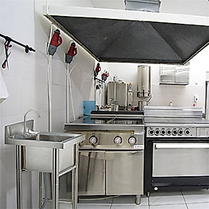 Commercial Sink 304 Stainless Steel Utility Commercial Grade Laundry Tub Culinary for Outdoor Indoor Garage Kitchen Laundry Utility Room (50cm/60cm)