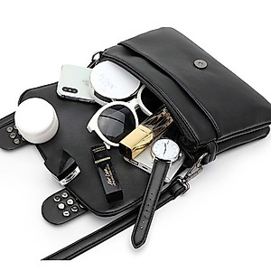 Gothic Shoulder Bag Steampunk Shoulder Messenger Bag Rivet Skull Shoulder Bag Harajuku Shoulder Bag (black)