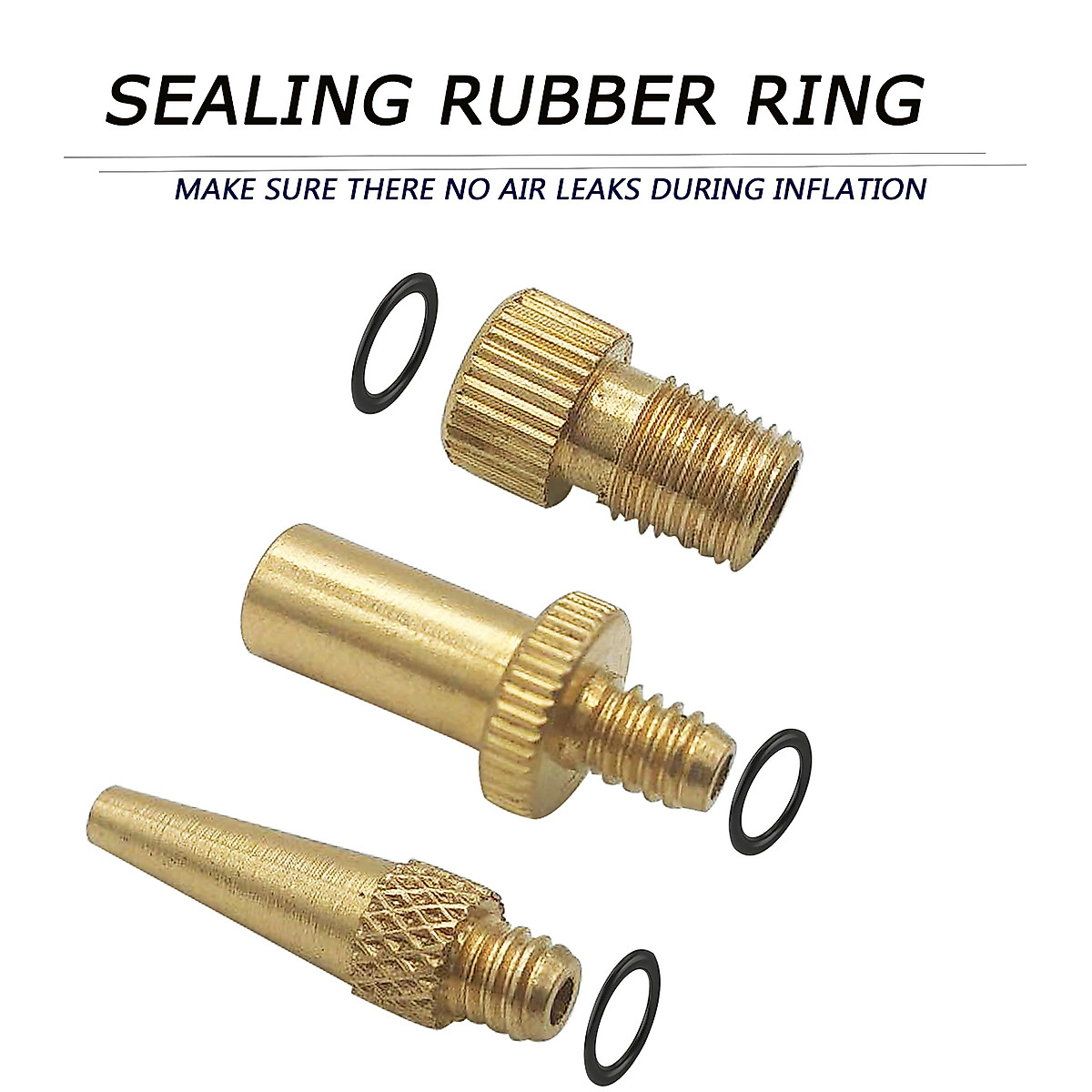 ZKSM 15Pcs Bicycle Value Adapter Copper Bike Pump Adapter with Lightweight and Portable DV AV SV Valve Converter for Compressor Bicycle Tire Inflator Pump Air Ball