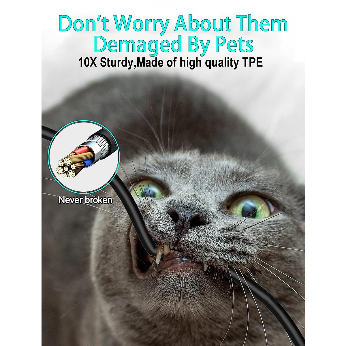 10FT/3m Fast Charging Cable for Xbox Series X S/PS5 DualSense/Switch Pro Controller,Replacement USB C Cable Charger Wire Power Cord for Nintendo Switch/Steam Deck/Samsung Galaxy S9 S8 Note 8,etc