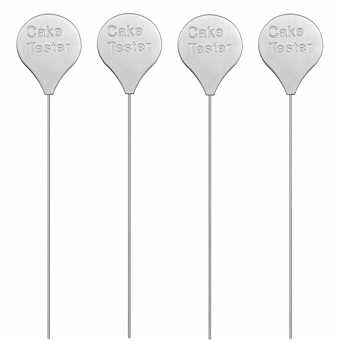Cake Tester for Baking, 4 Packs Cake Testers for Baking Doneness and Reusable Cake Testing Stick 7.9 in Stainless Steel Skewer Omesata