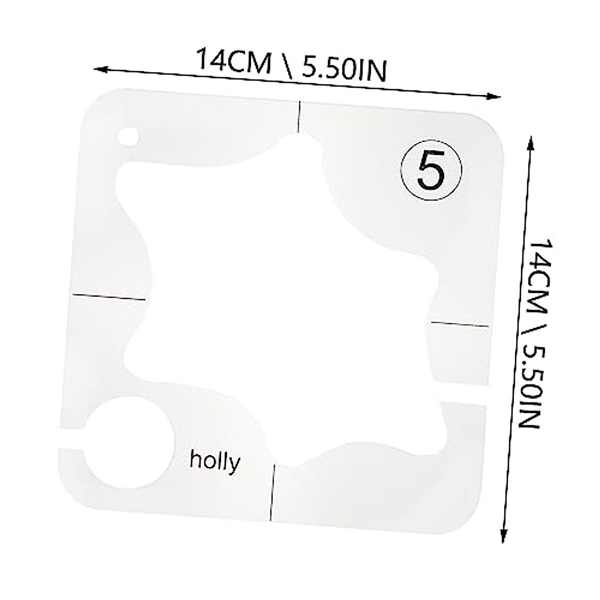 BETOOKY 1pc Sewing Patch Ruler Clothing Ruler Tools Quilting Embriodery Template Transparent Ruler Free Motion Quilters Rulers Clear Mark Ruler for Clothing Acrylic Measuring Ruler Shaped