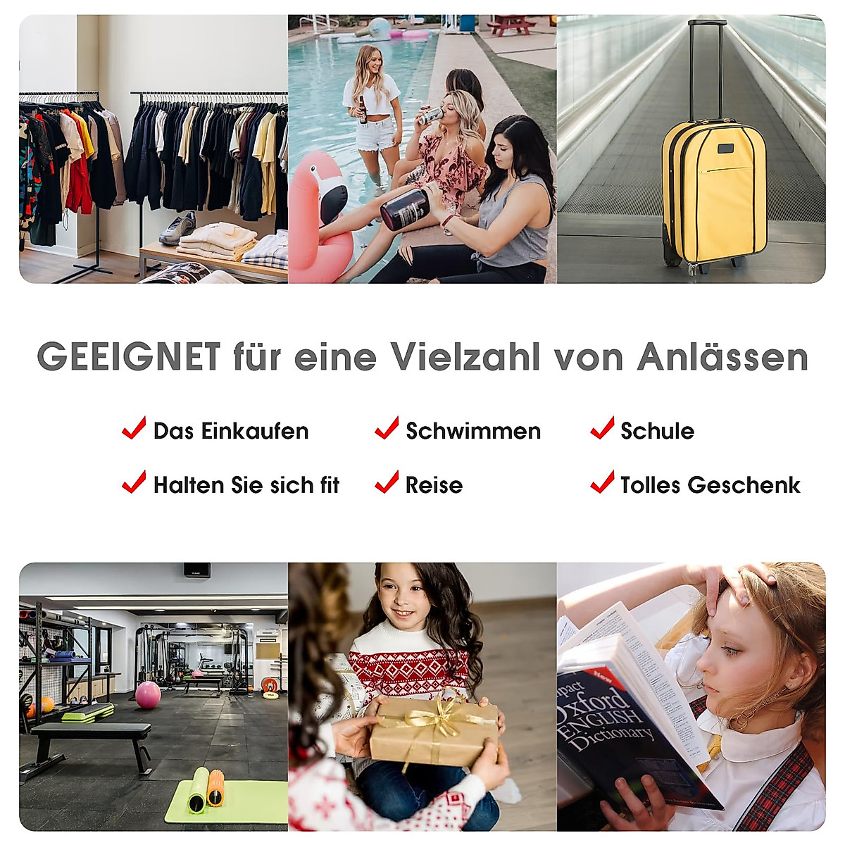 WANDF Drawstring Backpack Sports Gym Sackpack with Mesh Pockets Water Resistant String Bag for Women Men (Purple)