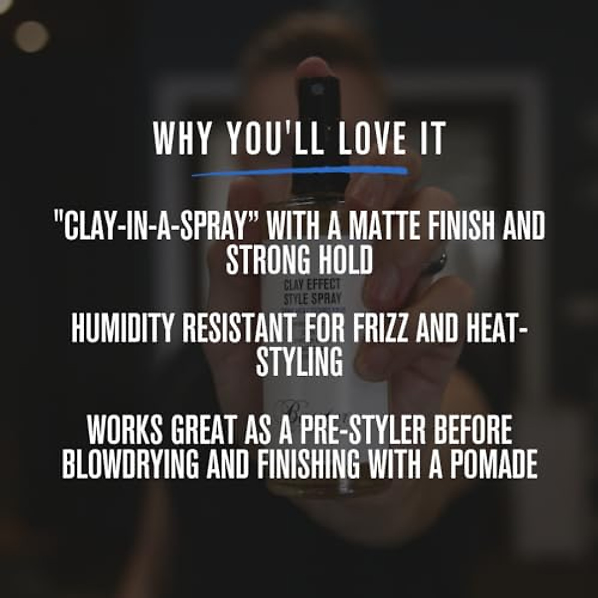 Baxter of California Clay Effect Style Spray for Men | Textured Finish | Strong Hold | Hair Styler | 4 fl. oz.