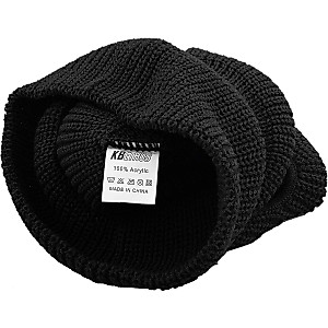 KBH-16 BLK Three Hole Mask Winter Knit Ski Hat Ribbed Beanie Balaclava