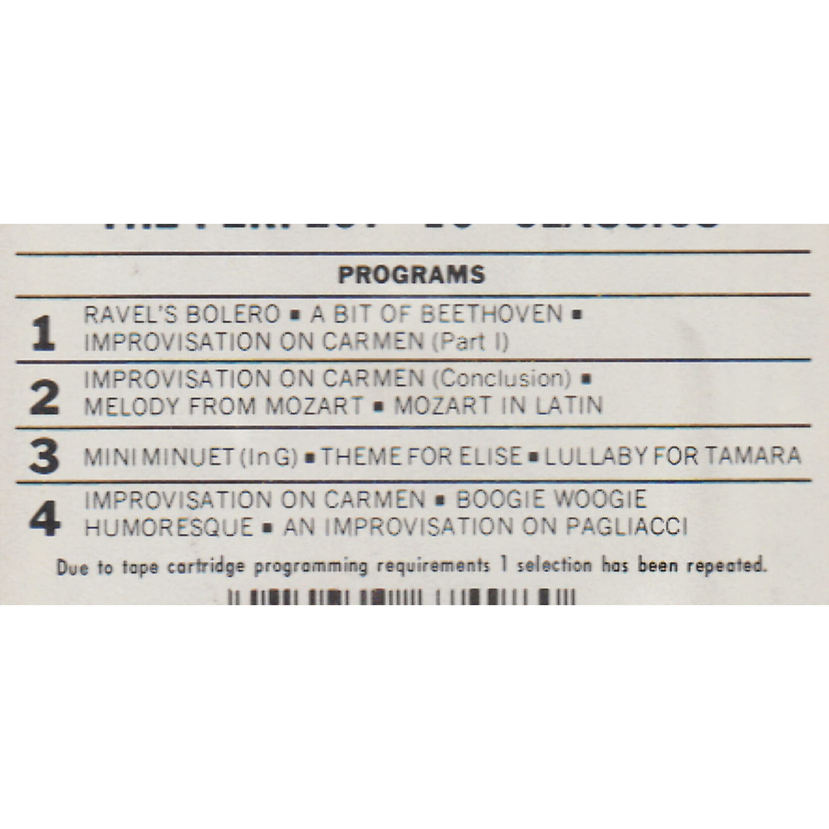 Ray Conniff: The Perfect 10 Classics -26552 8 Track Tape