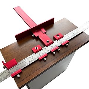 WAYCOJOY Cabinet Hardware jig Cabinet Hardware Template for Installing Drawers Pulls and Pulls on Cabinet Doors Cabinet Handle Template Tool for Handle and Pull Installation (All Aluminum)