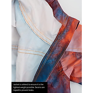 Therm Kids Raincoat, Waterproof Girls Boys Rain Jacket - Lightweight, Packable (LAVA, 8)