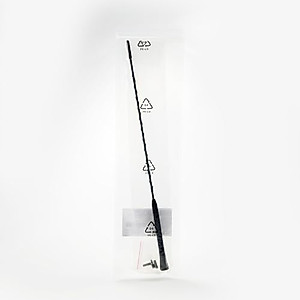 Eightwood Universal Vehicle Antenna Replacement 16 inch, AM FM Roof Mount Car Radio Antenna Mast, Flexible Rubber Antennae with M4 M5 M6 Threaded Adapter