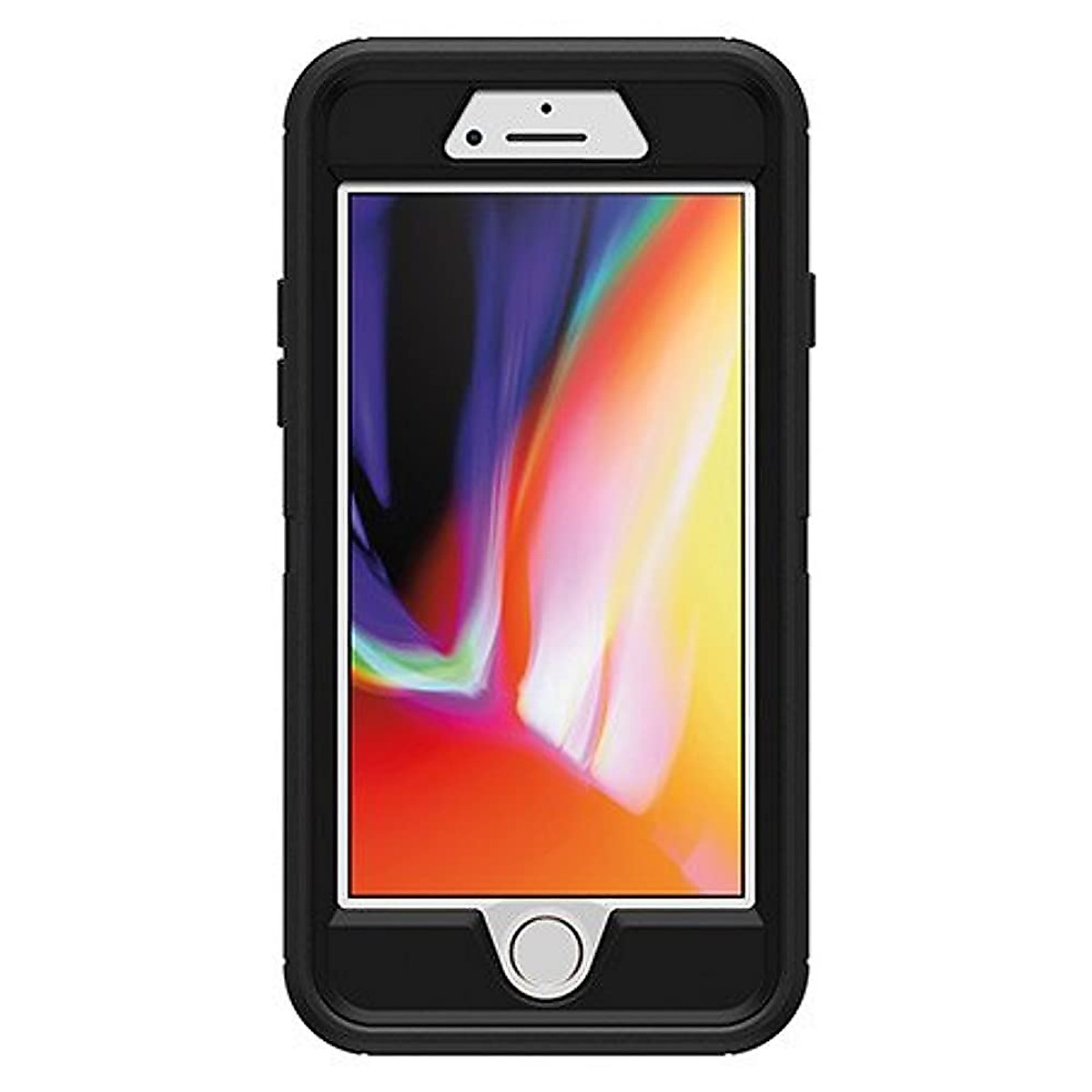 OtterBox Defender Series Rugged Case for iPhone SE (2020), iPhone 8, iPhone 7 (NOT Plus) Case Only - Non-Retail Packaging - Black (with Microbial Defense)