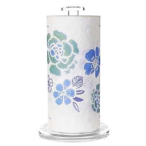 Acrylic Paper Towel Holder, Modern Kitchen Decor Paper Towel Dispenser 13.5" Tall Standing Countertop Paper Towel Holders for Kitchen Organization, Bathroom, Laundry Room, Pool House Made in USA