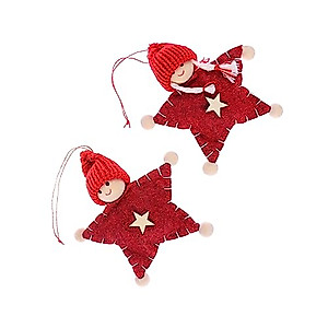 BESPORTBLE 1 Pair Plush Doll Christmas Tree Decorations Christmas Decorations Santa Claud Doll Pendant Christmas Ball Ornaments Xmas Hanging Christmas Felt Ornament Christmas Pendants Log