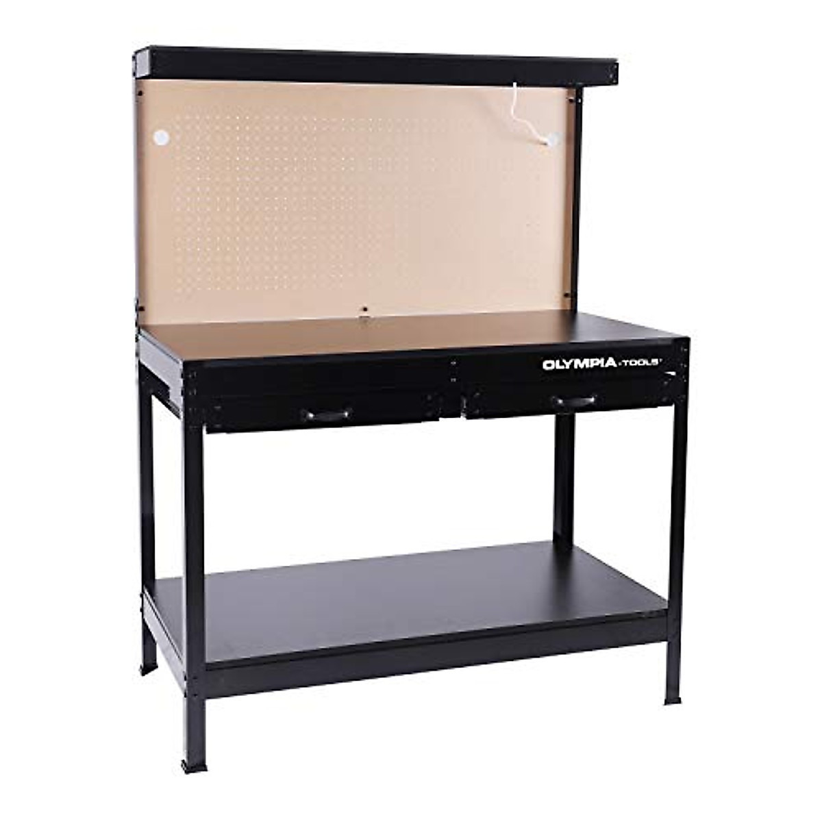 Olympia Tools Multipurpose Workbench with Light, 87-883-917 , Black