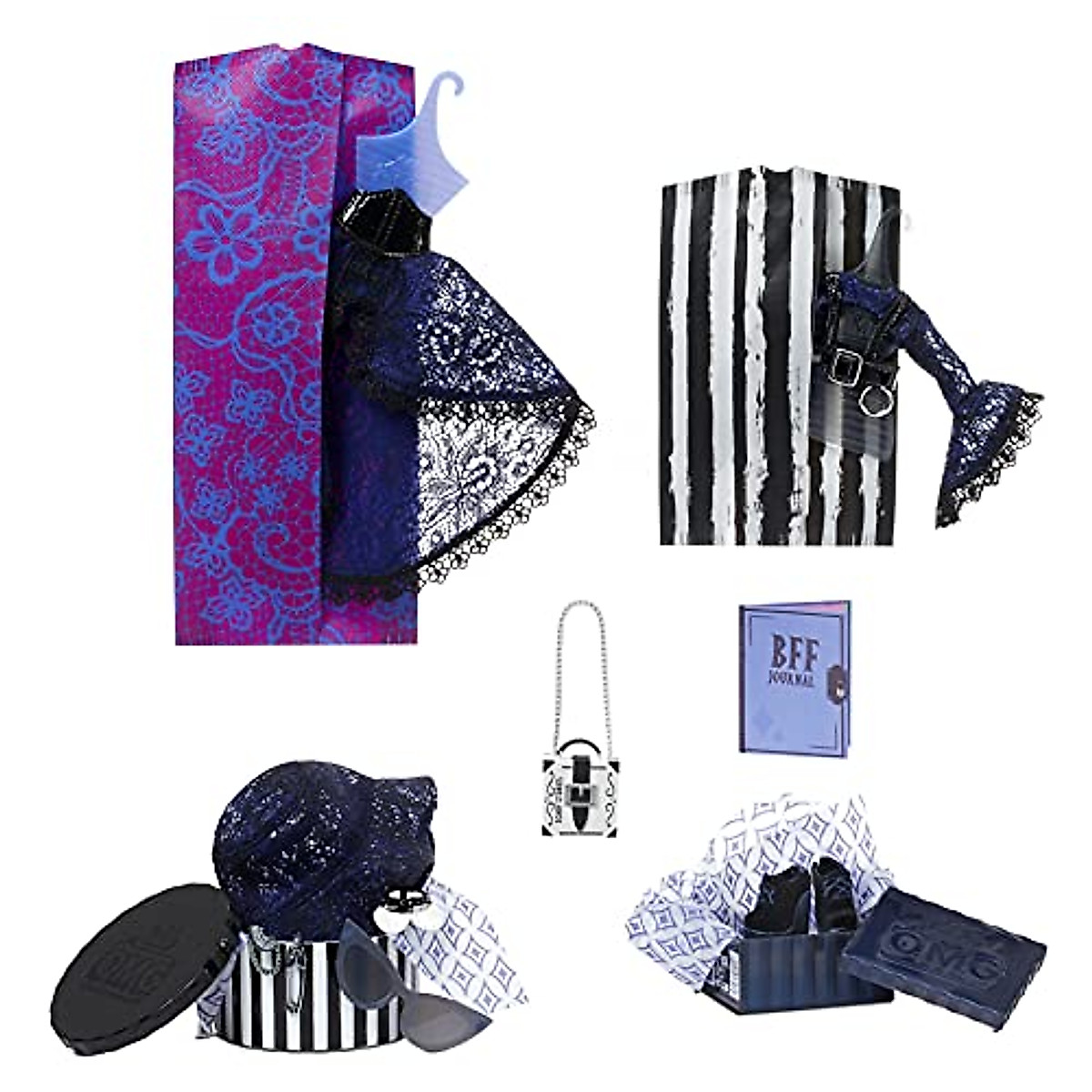 L.O.L. Surprise! OMG Moonlight B.B. Fashion Doll - Dress Up Doll Set with 20 Surprises for Girls and Kids 4+