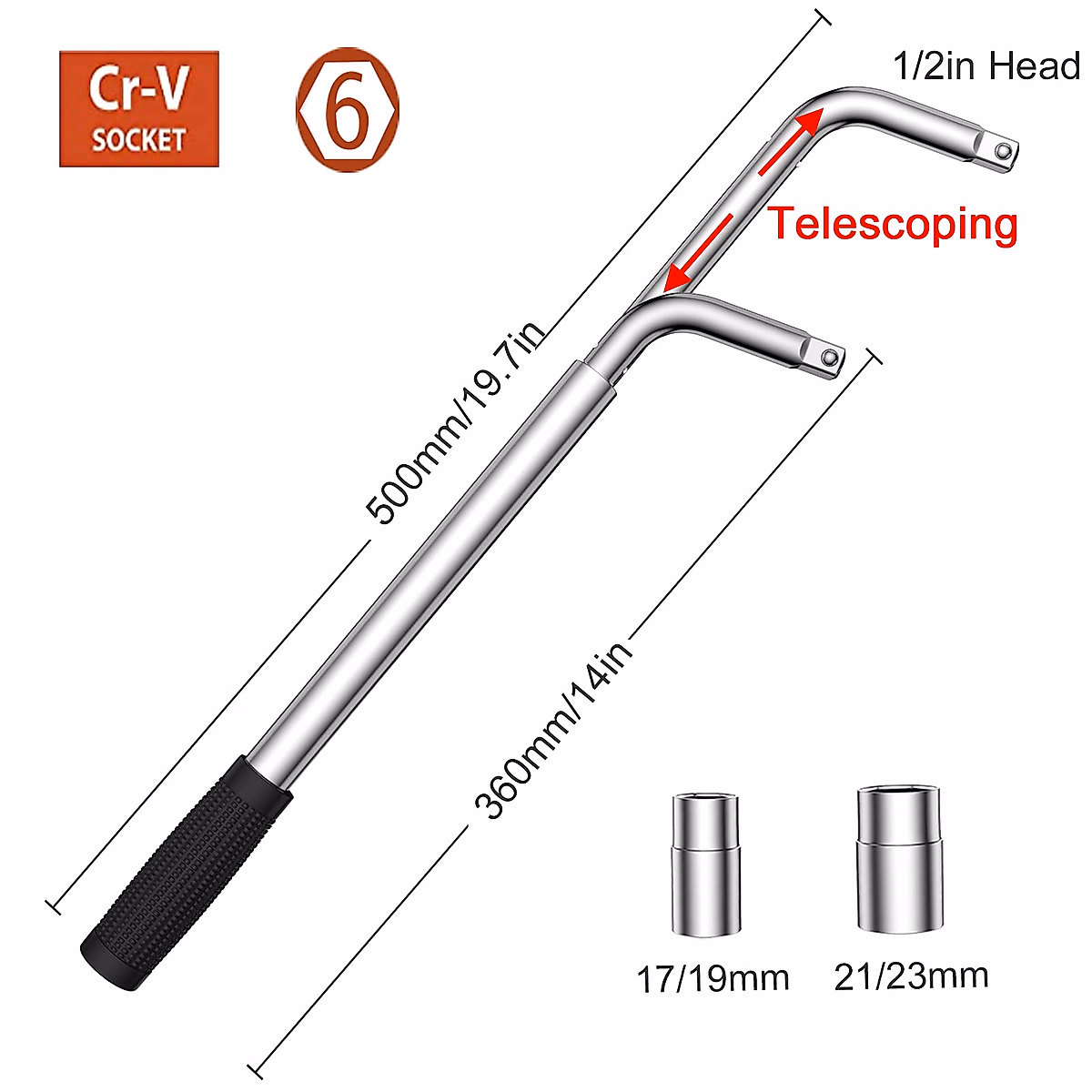 IMAYCC Scissor Jack for Car/SUV/MPV - Heavy Duty 3.0 Ton (6614 lbs) Car Jack kit with Hand Crank Trolley Lifter, Portable Emergency Tire Change kit with Wheel Wrench.