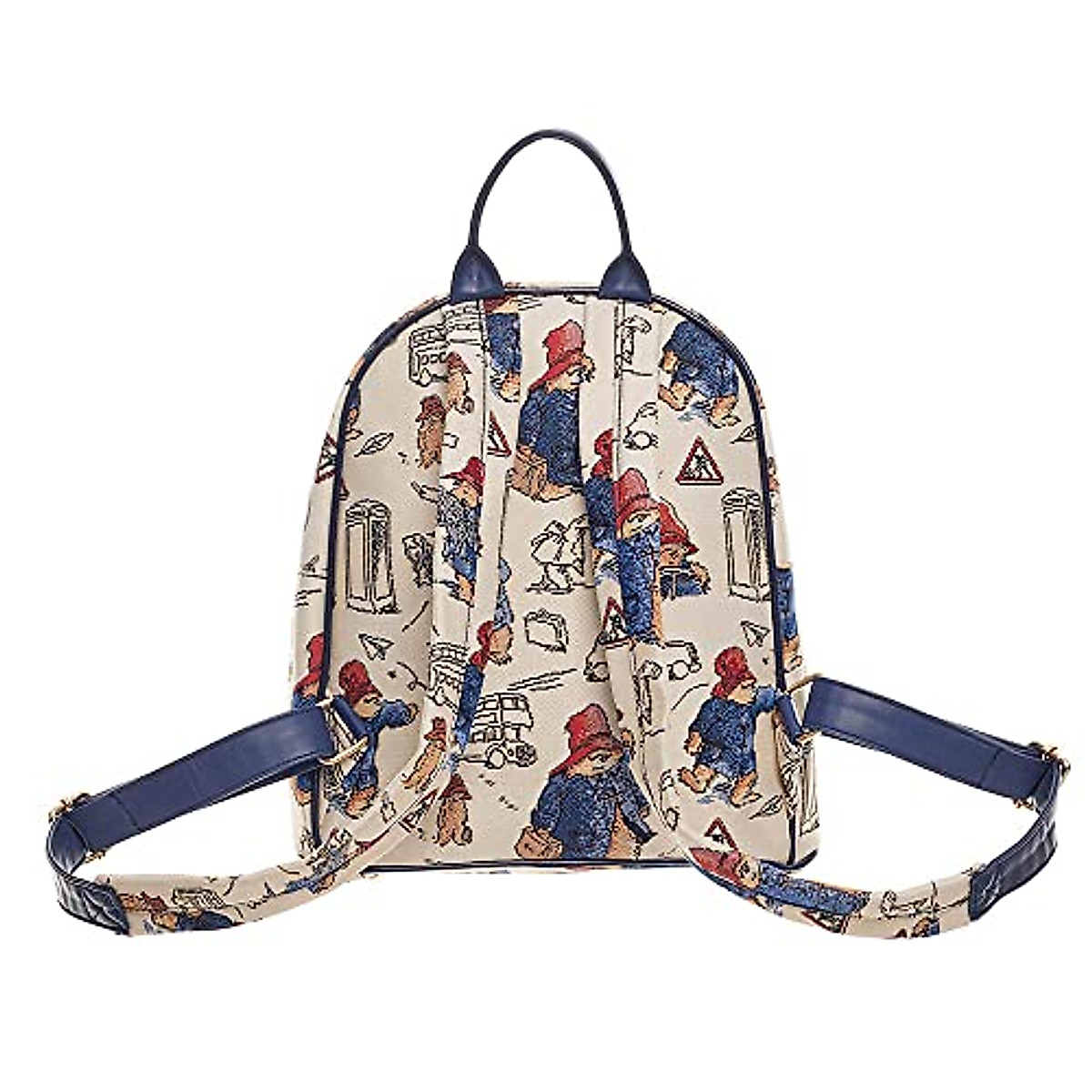 Signare Tapestry Women Backpack Rucksack Casual Daypack With Paddington Bear Design (DAPK-PADD)