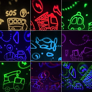 DQMOON Dinosaur Night Light for Kids, Projector with 8 Colors, 360 Rotation, Safe Materials, Ideal Birthday Gift