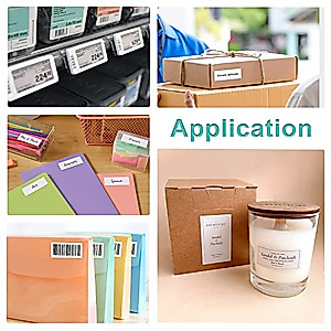 NineLeaf (6 Roll /400 Labels per Roll) Die-Cut Standard Address Labels with Cartridge Compatible for Brother DK-1208 DK1208 38mm x 90mm (3-1/2" x 1-1/2") White Paper use in QL Label Printers