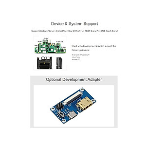 waveshare 1024 × 600 Resolution 7inch IPS Display Integrated Thin and Light Touch Screen for Raspberry Pi,Jetson Nano,Windows PC,Support Windows/Linux/Android System,170° Wide Viewing Angle