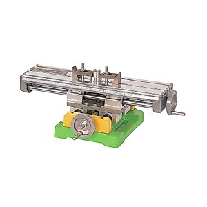 Compound Bench Table Compact Aluminum Bench Top WoodWorking Clarmp Vise Fixture Cross Slide Table 2 Axis Adjustive for Mini Drill Milling Machine (6350)