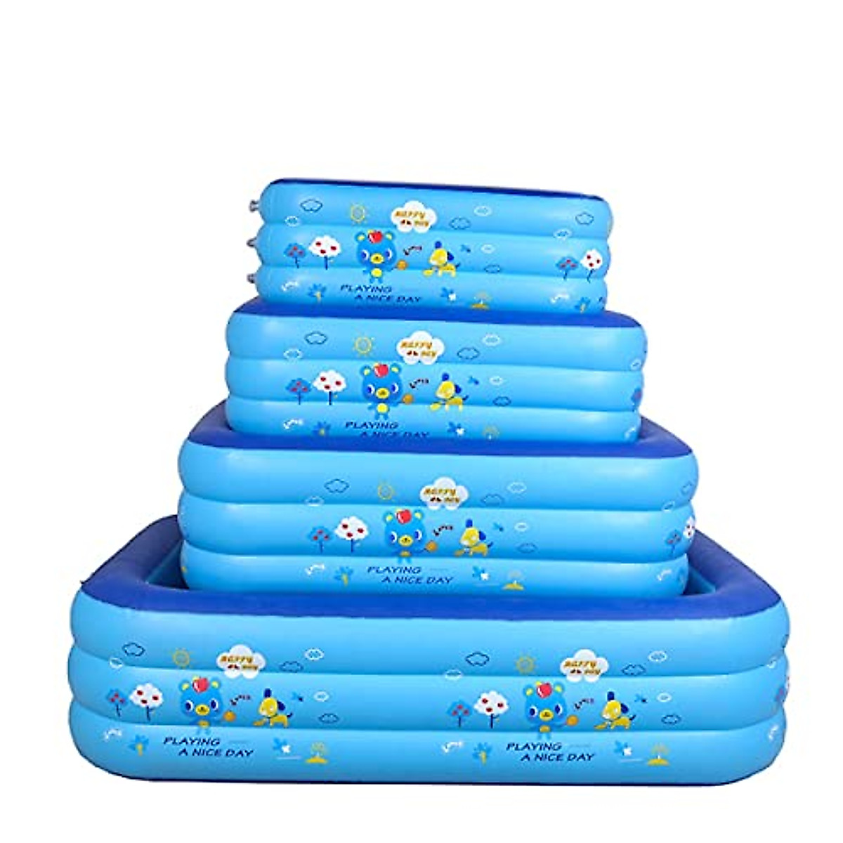 Generic 1.2/1.3/1.5/1.8M Kids Inflatable Swimming Pool Childs Toddlers Family Backyard Garden Pool 1.5M/2