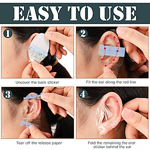 500 Pcs Ear Covers for Shower Baby Waterproof Ear Stickers Kids Ear Protection Tape Disposable Ear Protectors for Swimming Bathing Surfing Snorkeling Hair Dye Sleeping