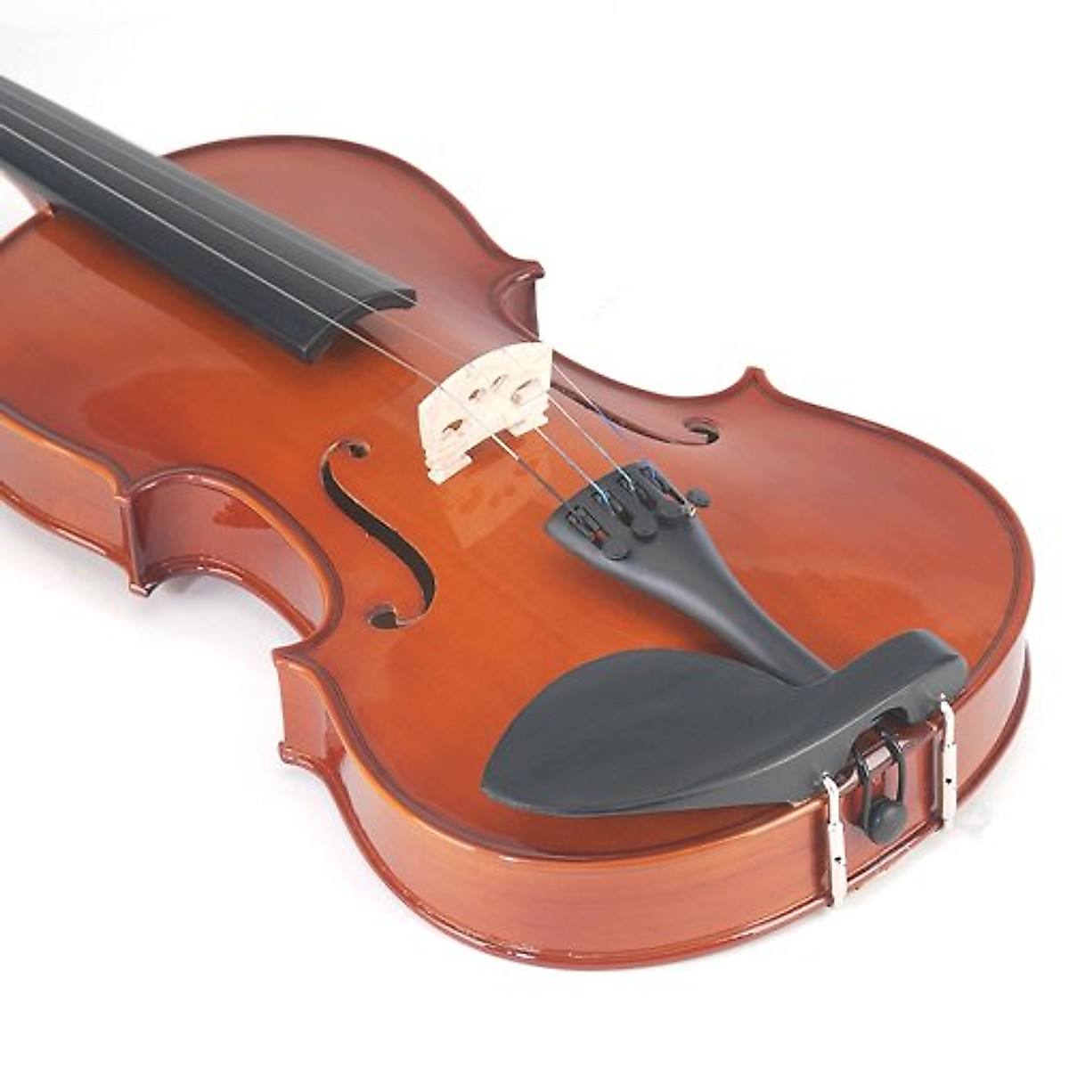 Mendini 14-Inch MA250 Varnish Solid Wood Viola with Case, Bow, Rosin, Bridge and Strings