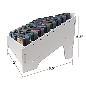 Pixiss Ink Pad Storage Holder and Stamp Pad Storage for Distress Oxide Ink and Others Sits Horizontal or Vertical - Stores 24 Ink Pads Craft Storage Organizer
