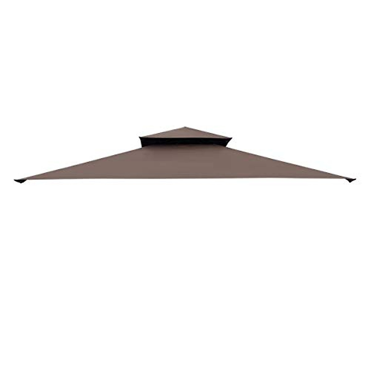APEX GARDEN Replacement Canopy Top CAN ONLY FIT for Model #L-GZ238PST-11 8' X 5’ Bamboo Look BBQ Grill Gazebo (Canopy Top Only) (Brown)