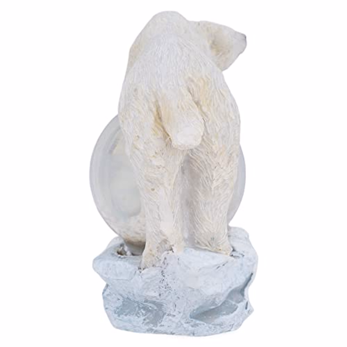 Elanze Designs White Polar Bear Figurine 45MM Glitter Snow Globe Decoration