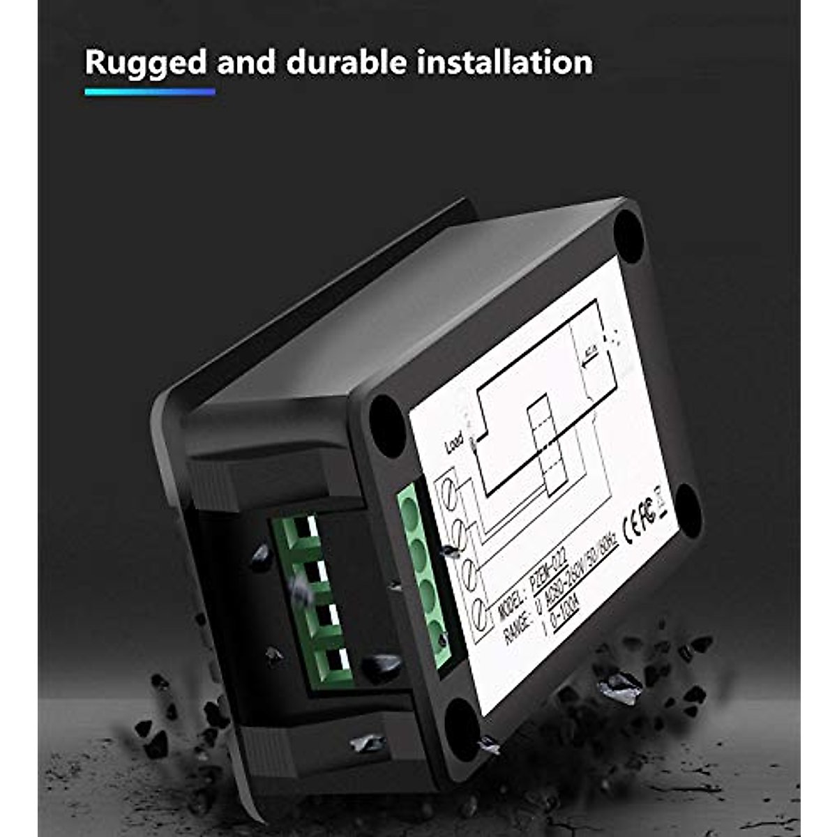 KNACRO AC 80V-260V Current Voltage Amperage Power Energy Panel Meter LCD Digital Display Ammeter Voltmeter Multimeter (100A(Current CT))