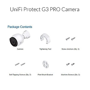 UniFi UVC-G3-PRO 1080p Outdoor Weatherproof IP Camera with 3X Optical Zoom (3-Pack)