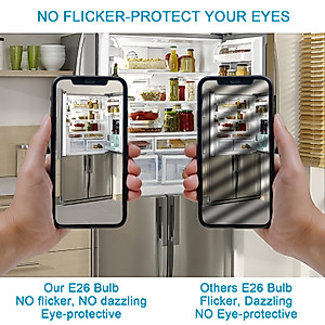 LED Refrigerator Light Bulb 40 Watt Appliance Fridge Freezer E26 Medium Base T10 Tubular A15 Compact Corn Lamp 120V 5W Daylight White 6000K, Pack of 2