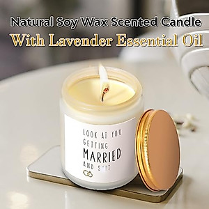 Wedding Gifts - Bridal Shower Gifts - Engagement Gifts - Bride to Be Bachelorette Gifts - Lavender Scented Candle