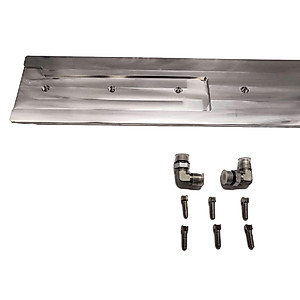 Billet Aluminum Tappet Cover Kit Replacement for 1989-2002 Cummins Diesel 5.9L 12v 24v Dual Port Ram VE44 P7100 Pumps (Silver)