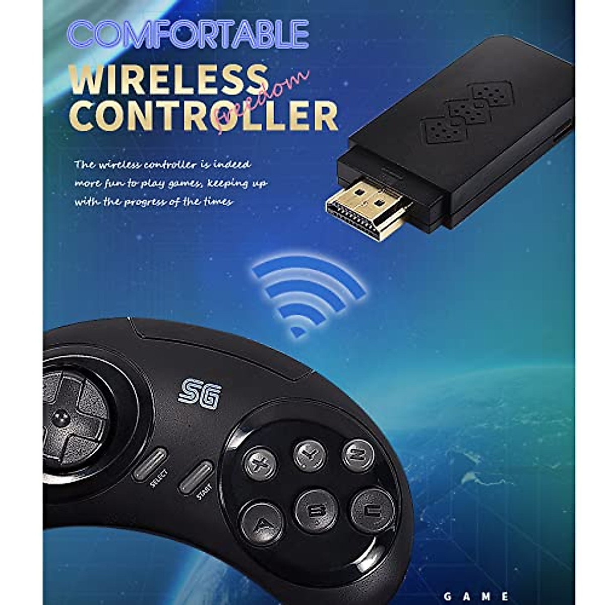 QUMOX 4K TV Game Simulateur for Sega Mini HDMI Compatible Stick Console 900 Games