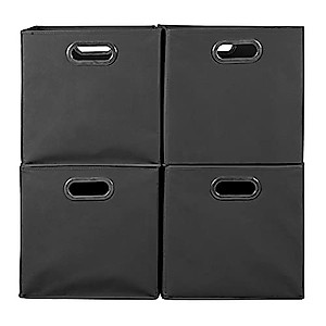 Niche Cubo Set of 4 Foldable Fabric Storage Bins- Grey