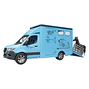 Bruder 02674 MB Sprinter Animal Transporter with 1 Horse