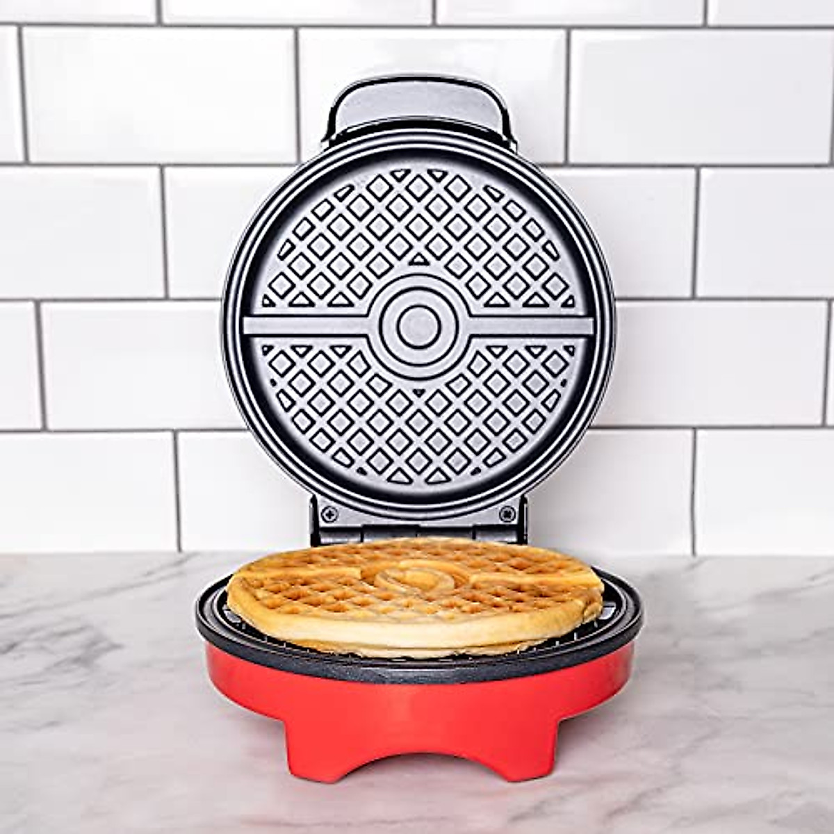 Uncanny Brands Pokemon Waffle Maker - Make Bounty Pokeball Waffles - Kitchen Appliance