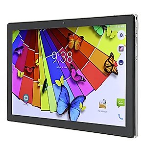 Kufoo 10.1in Tablet, Silvery 8GB RAM 256GB ROM Gaming Tablet Type C Rechargeable 100 to 240V 5G WiFi for Home (US Plug)